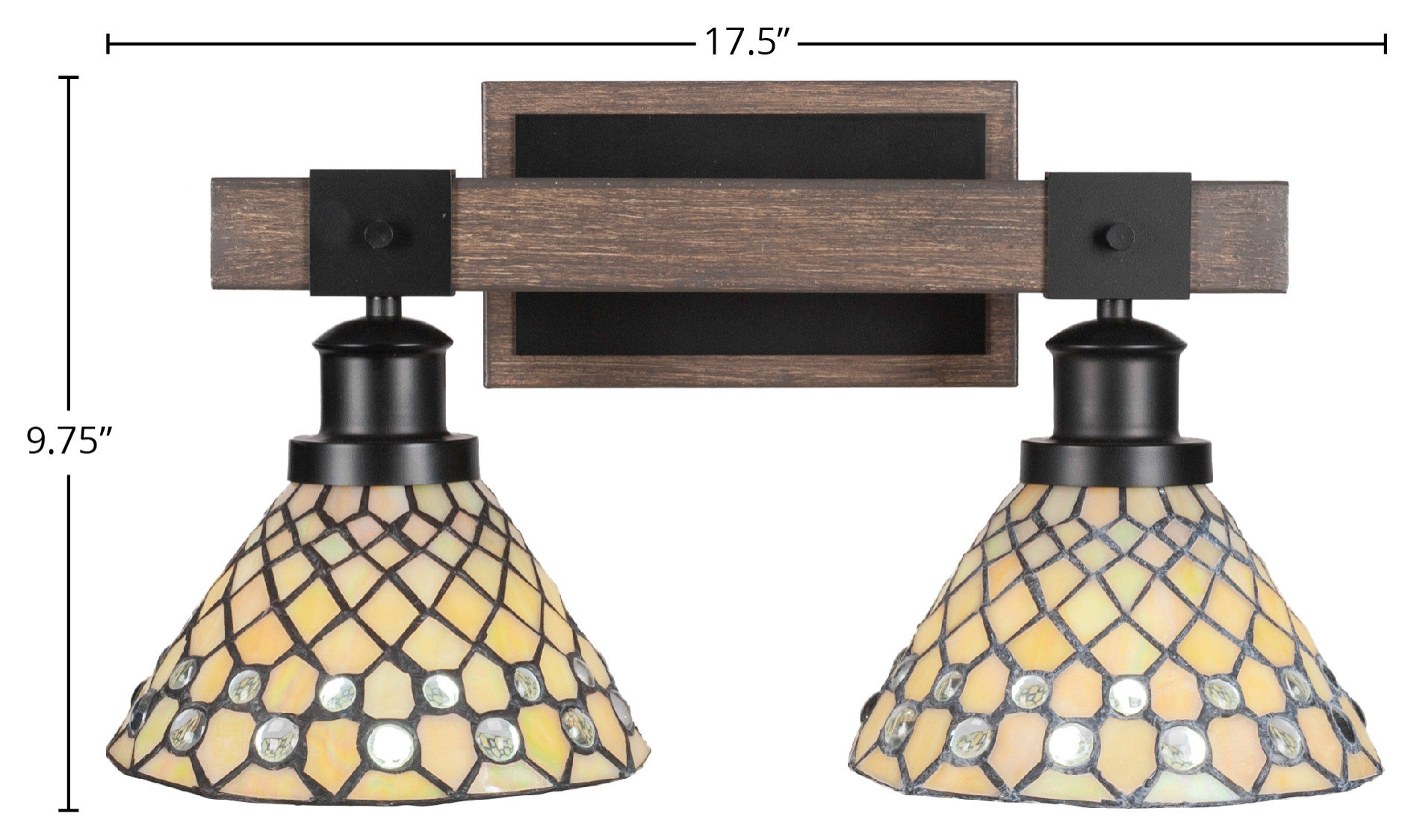 Tacoma 2-Light Bath Bar, Starlight Art - Craftsman - Bathroom Vanity ...