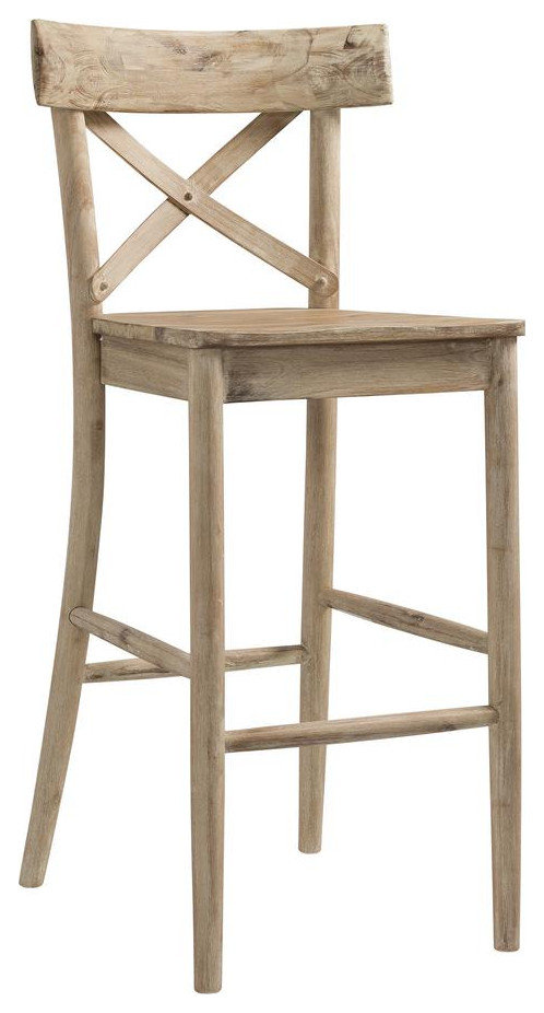 Transitional Style Keaton Bar Stool - Rustic - Bar Stools And Counter ...