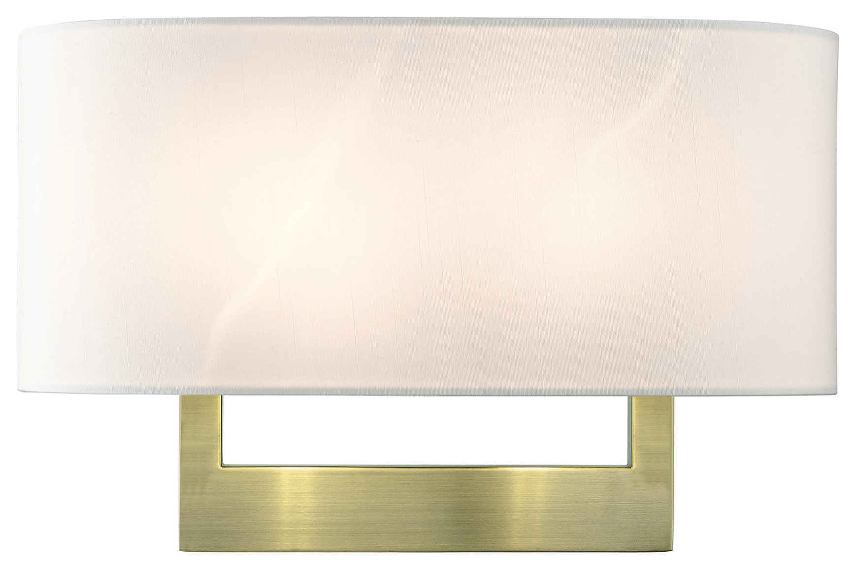 LIVEX LIGHTING 2 Light Antique Brass Large ADA Sconce - Transitional ...