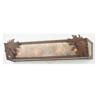 24W Oak Leaf & Acorn Vanity Light - Rustic - Bathroom Vanity Lighting ...