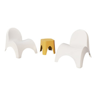 Angel Trumpet Patio Chairs and Table - Contemporary - Outdoor Lounge ...
