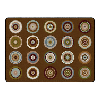 Flagship Carpets FA1310-32FS 6x8'4 Color Rings Earth Tone Rug, 6x8'4 ...