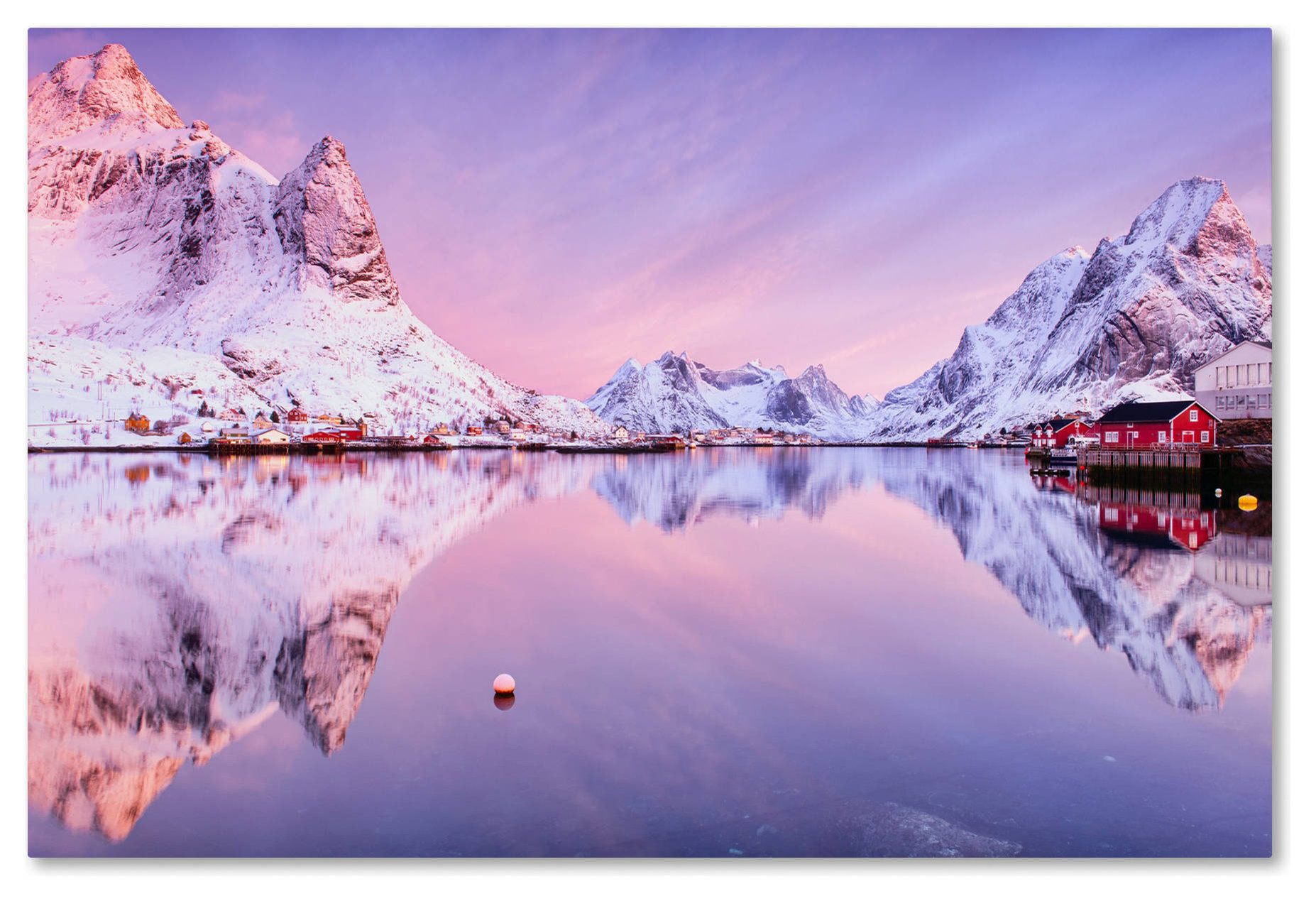 Michael Blanchette Photography 'Fjord Sunrise' Canvas Art, 32x22 - Contemporary - Prints And ...