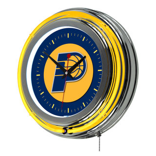 Houston Rockets NBA Chrome Double Ring Neon Clock - Contemporary - Wall ...