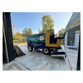 Custom-Built Pole Barn for The Classic Rink's Zamboni - Contemporary ...