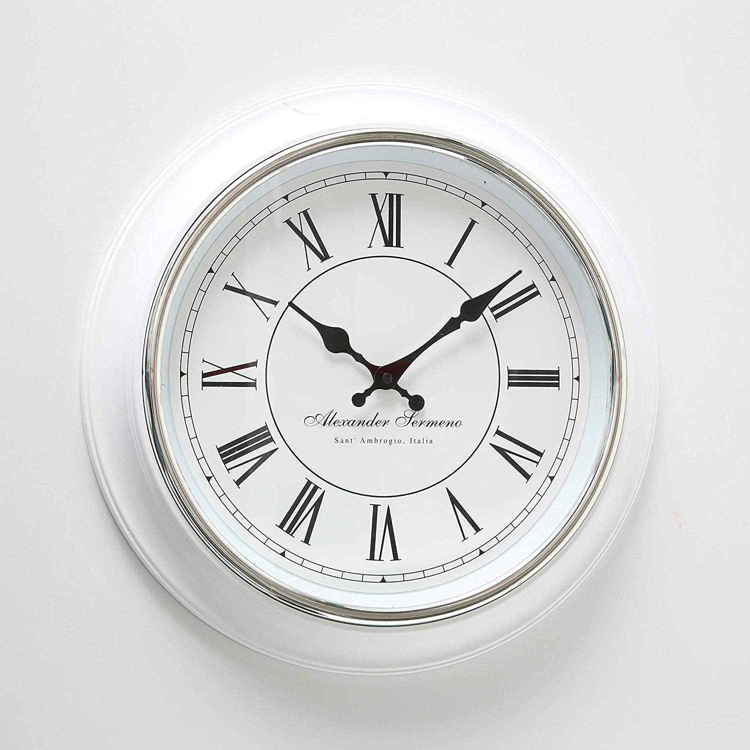 Classic White Wall Clock, 15 3/4 Inches Diameter - Transitional - Wall ...