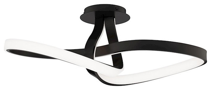 dweLED Mobius 10" LED Flush Mount 3000K, Black, FM-35424-BK - Modern ...