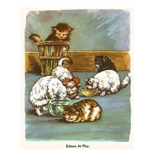 Kitten at Play, 20" x 30" - Traditional - Prints And Posters - by ...