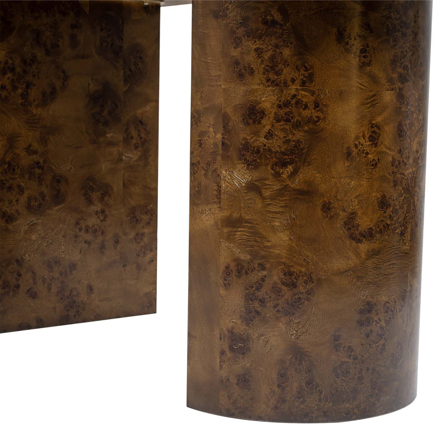 Jesse 55.5" Burl Wood Single Drawer Oval Computer Desk - Rustic - Desks ...