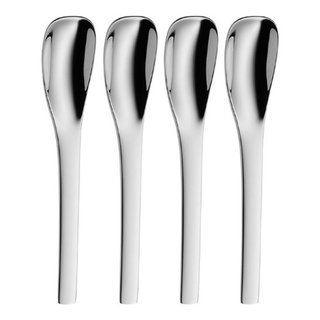 WMF Vela 18/10 Stainless Steel Espresso Spoon, Set of 4 - Contemporary ...