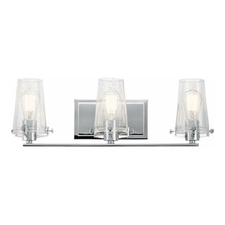 3 Light Contemporary Bathroom Light Fixture Approved for Damp Locations ...