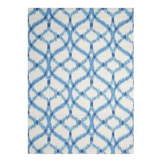 Waverly Sun N Shade 102x102" Square Fabric Izmar Ikat Waverly Rug in ...