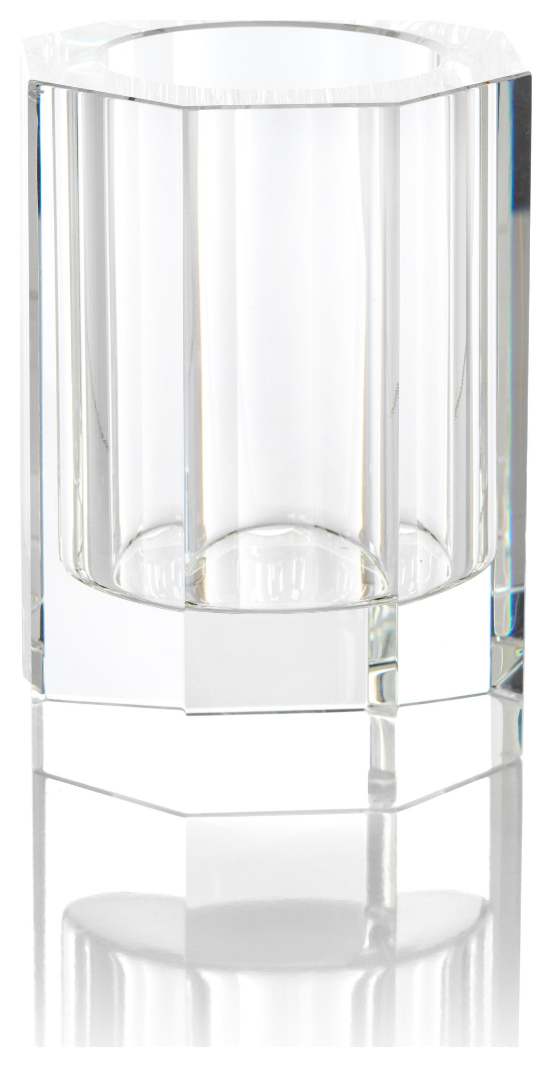 Edita Octagonal Crystal Glass Vase - Contemporary - Vases - by Zodax ...