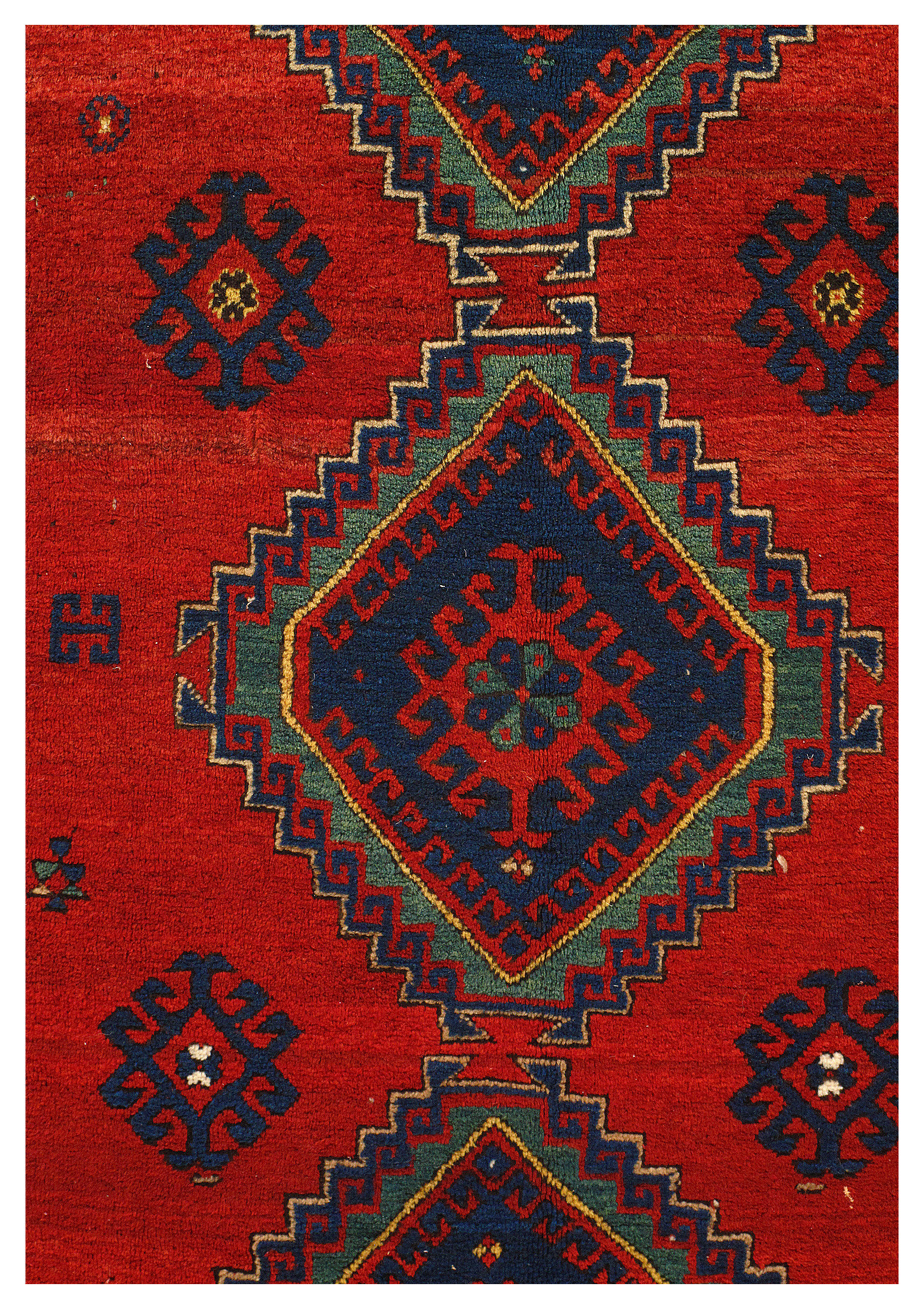 Red Russian Antique Kazak Runner 5'5''x12'4'' - Southwestern - Area ...