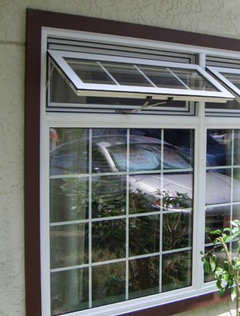 What's the name of small push out windows above a larger window?