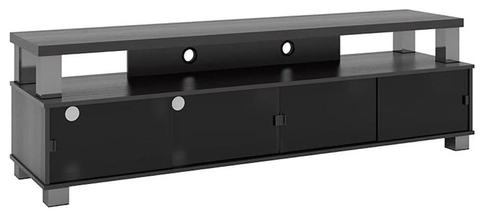 Pemberly Row Transitional 2 Tier Wood TV Stand for TVs up to 75" in ...