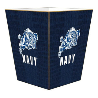 WB6204, United States Naval Academy Wastepaper Basket - Contemporary ...