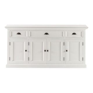 Classic White Halifax Buffet Console Table - Transitional - Buffets And ...