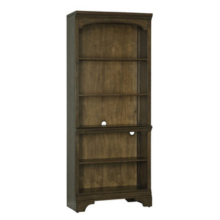 Coaster 5-Shelf Rectangular Traditional Wood Bookcase in Oak ...