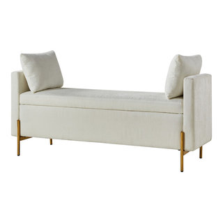 Upholstered Flip Top Storage Bench - Contemporary - Accent And Storage ...