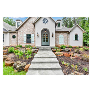 Stucco and Reclaimed Brick Modern French Country - French Country ...