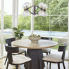 Lamu Dining Table, Natural and Black - Transitional - Dining Tables ...