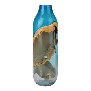 Mystic Blue Vase Tall - Contemporary - Vases - by Sideboards and Things ...