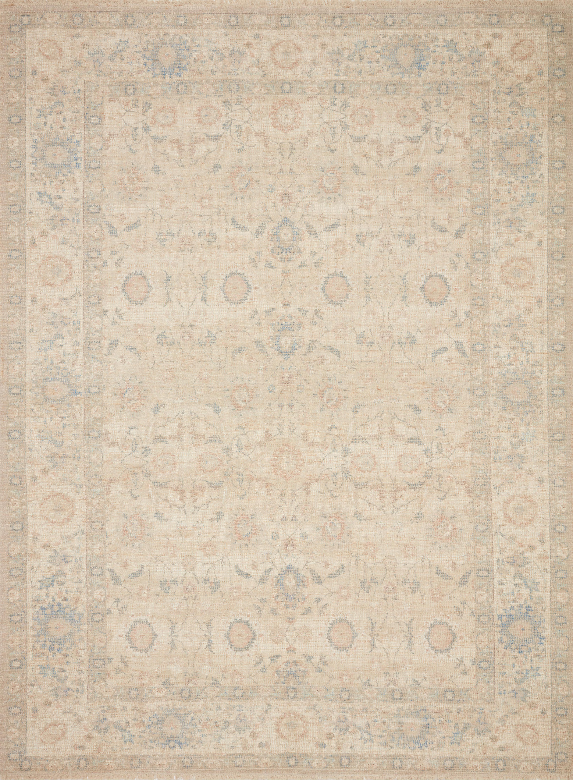 Loloi Priya Pry-05 Traditional Rug, Natural and Blue, 8'6"x12'0 ...
