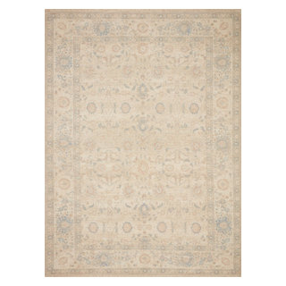 Loloi Priya Pry-05 Traditional Rug, Natural and Blue, 8'6"x12'0 ...