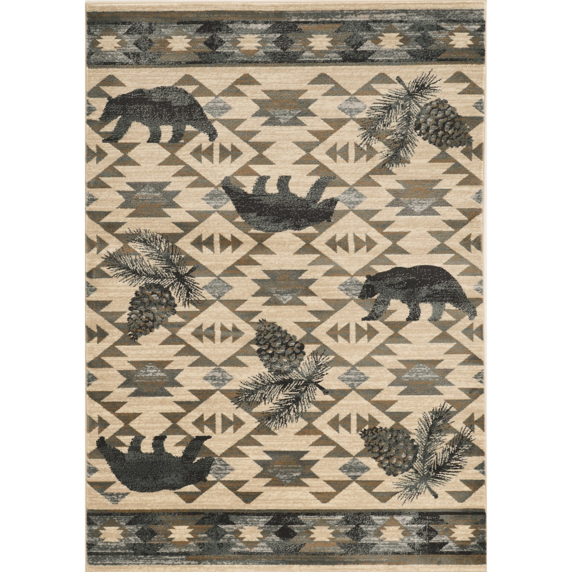 CHS Rug 5634 5'3x7'7, Ivory/Blue - Rustic - Area Rugs - by VirVentures ...