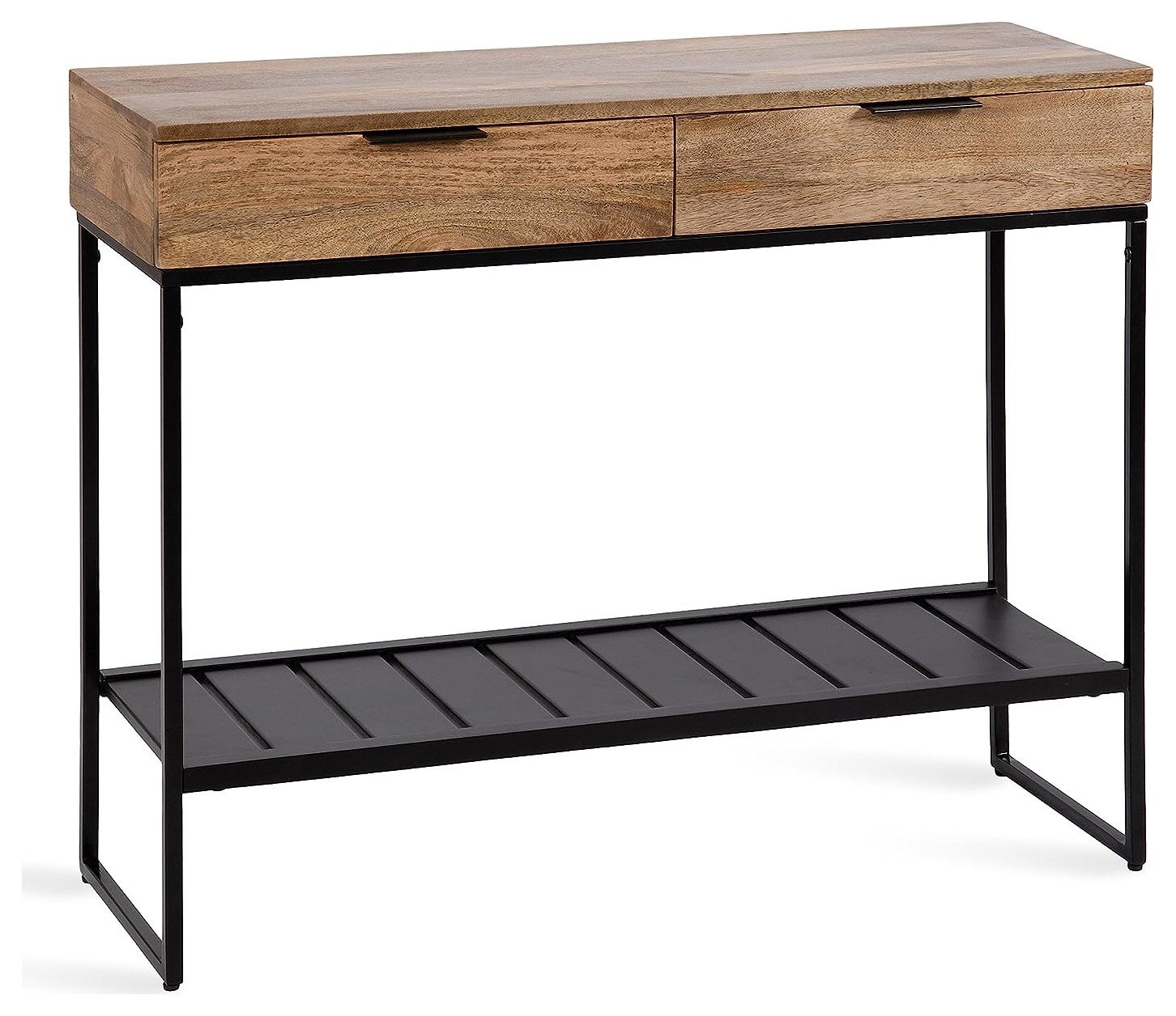 Modern Console Table, Lower Open Shelf & 2 Spacious Drawers ...