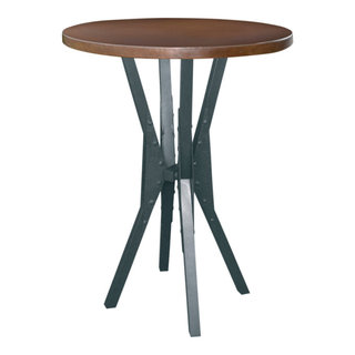 Atomic 40" Bar Table With 30" Copper Top - Industrial - Outdoor Pub And ...