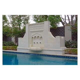 Custom Pool Fountain - Rustic - Pool - Dallas - by Pittet ...