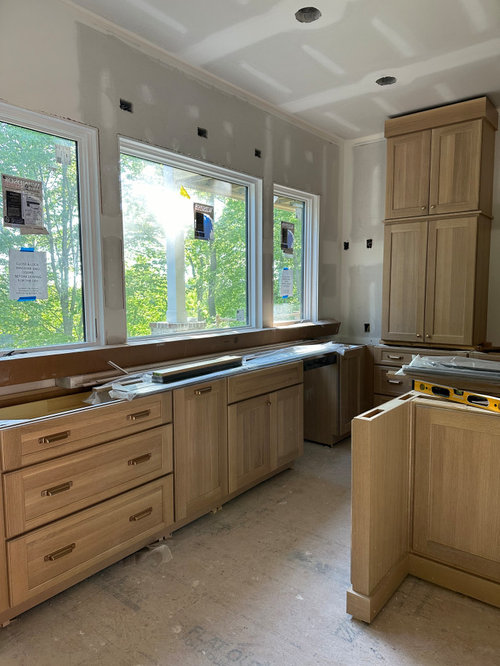 Shiloh rift sawn white oak cabinets in Straw