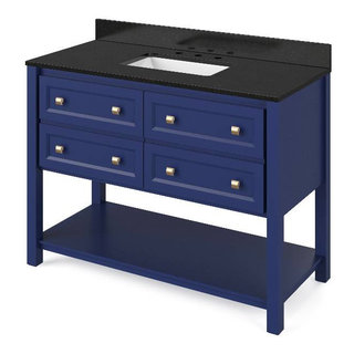 Adler Transitional Hale Blue 48" Single Bowl Vanity - Transitional ...