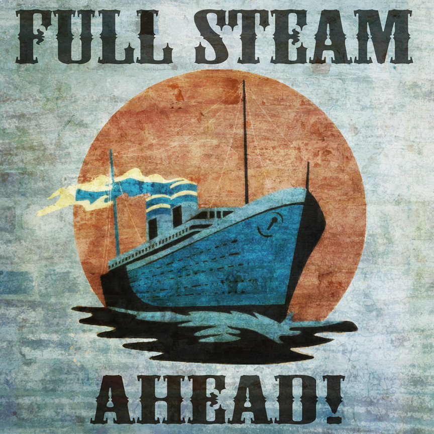 Full Steam Ahead 24x24 - Beach Style - Prints And Posters - by Penny ...