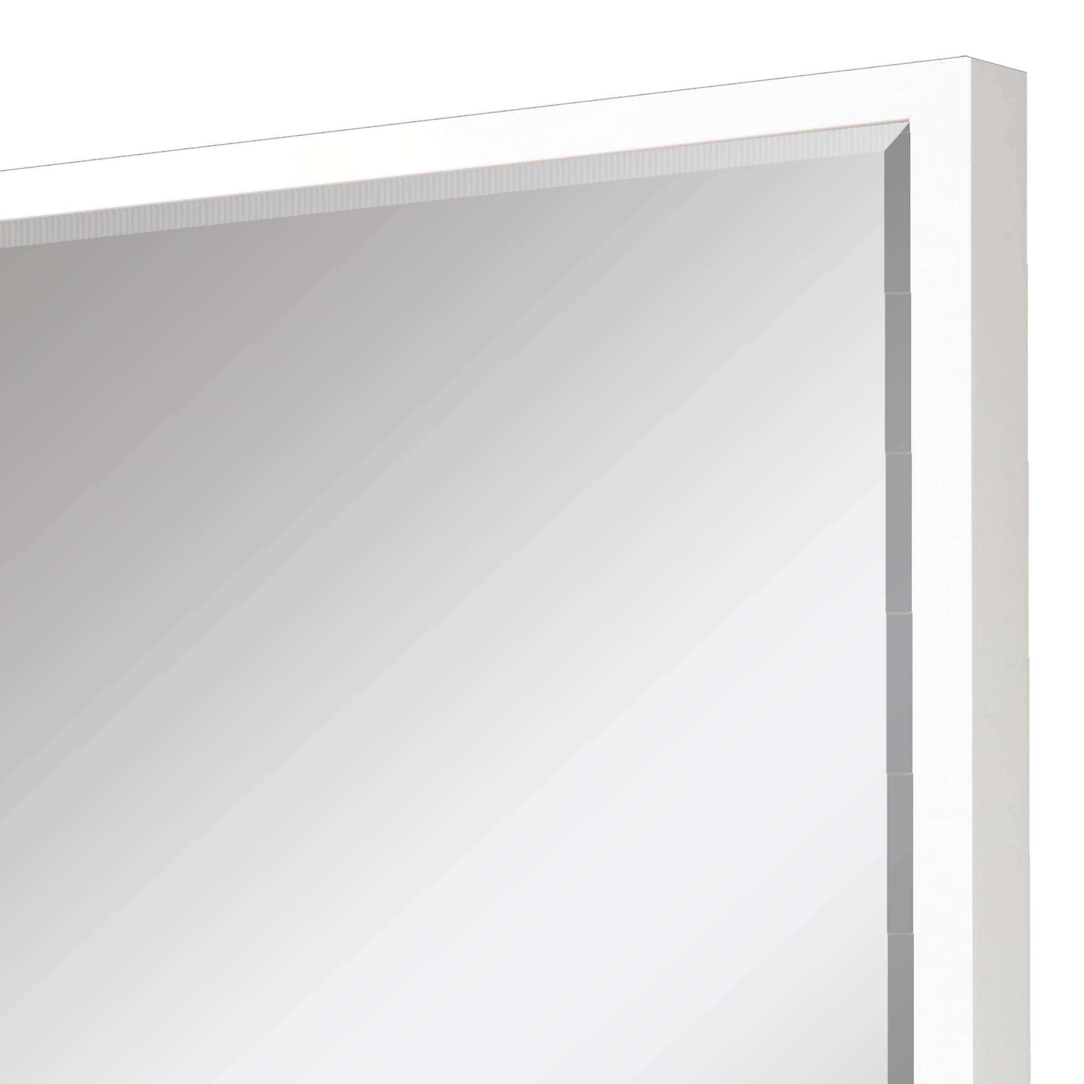 Framed Beveled Mirror, White, 32"x74", 32"x74" - Contemporary - Wall ...