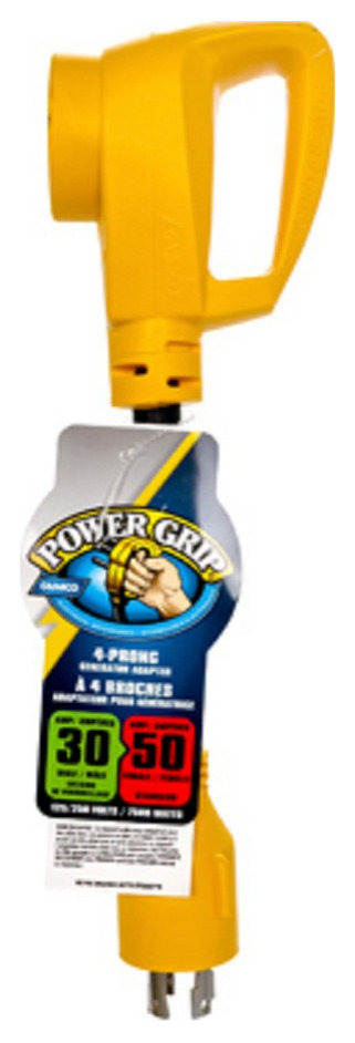 Camco 55422 Rv Power Grip Generator Adapter, 30M/50F Amp - Outdoor ...