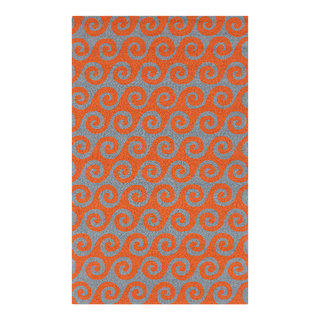 Hand Hooked Rain Rug RAI-1138, 2' x 3' - Contemporary - Outdoor Rugs ...