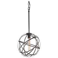 Atom 1 Light Pendant, Black - Industrial - Pendant Lighting - by Lights ...