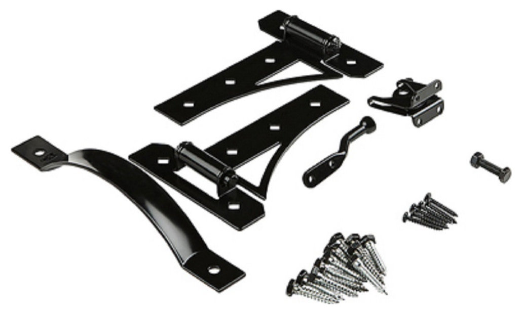 National Hardware N109-314 Gate Suite Kit With Hinges, Black ...