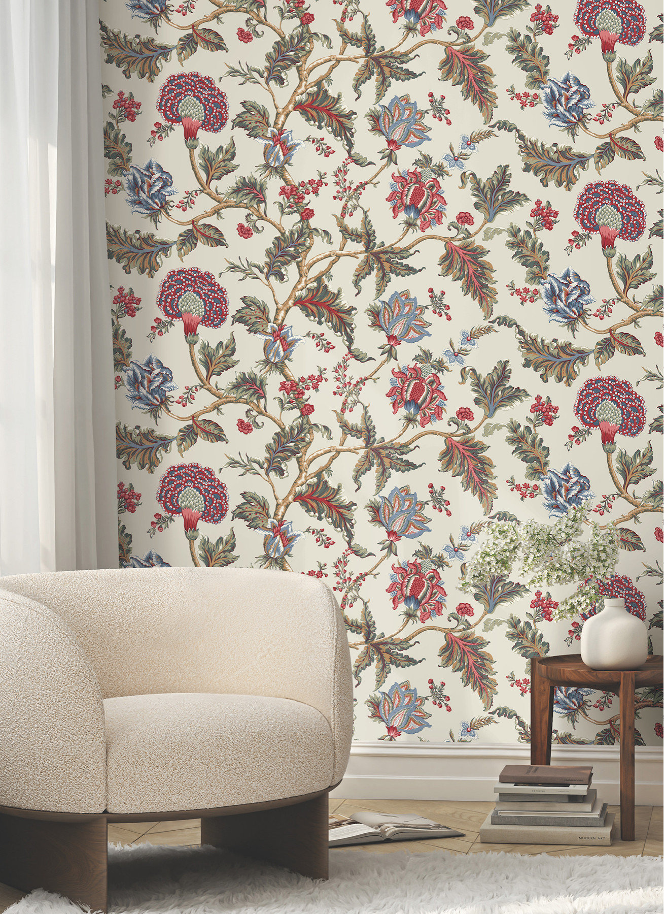 Monroe Cherry Wallpaper - Traditional - Wallpaper - by York Wallcoverings Inc | Houzz