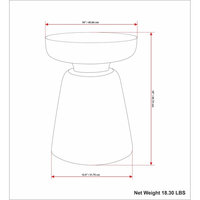 Simpli Home Robbie Solid Wood Round Accent Table in Distressed White ...