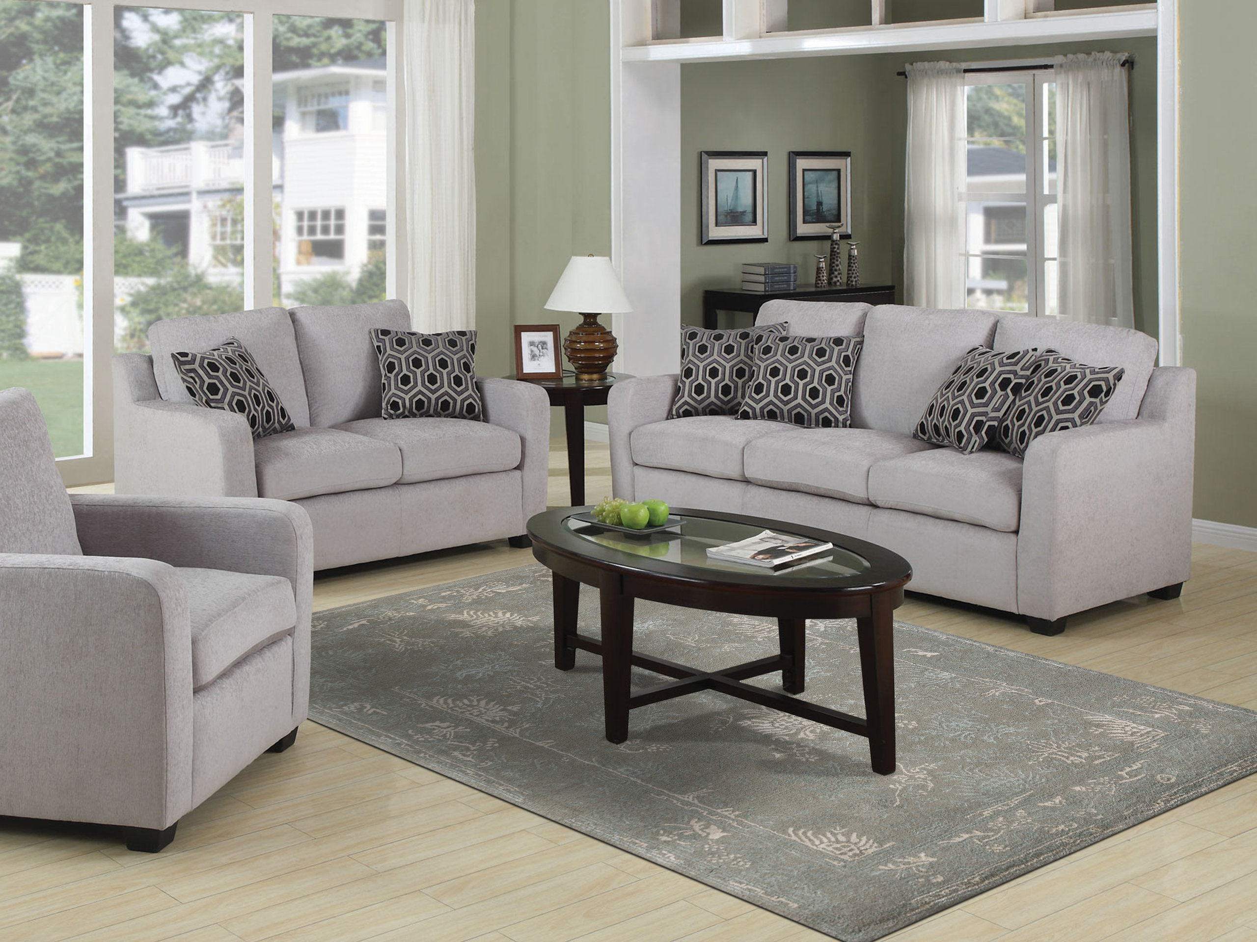 Amer Rugs Artist ART-13 Platinum Gray Hand-tufted Area Rugs, 7'6"x9'6 ...