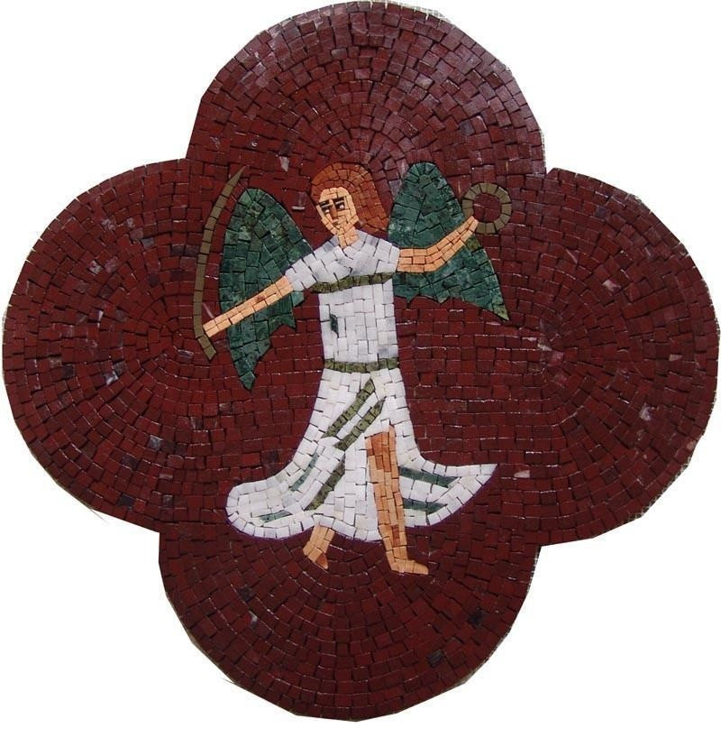 Angel Mosaic Pattern Designs, 20" x20" - Contemporary - Tile Murals ...