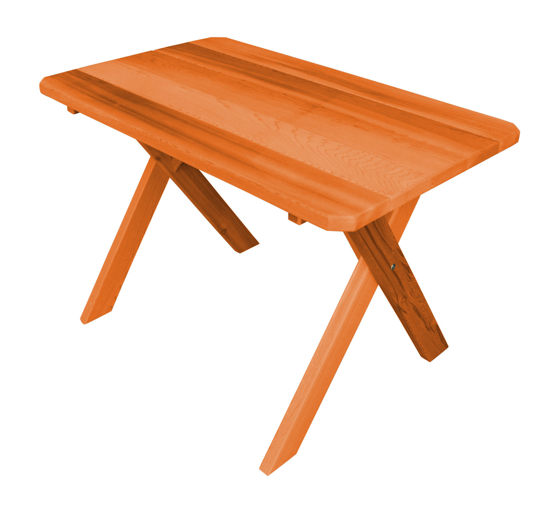 Cedar Cross-Leg Table, 4 Foot - Transitional - Outdoor Dining Tables ...