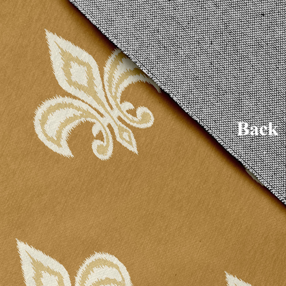 Fleur de Lis Design Chenille Area Rug, 5'x7' - Mediterranean - Area ...