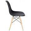 Set of 4 DSW Black Mid Century Modern Plastic Dining Shell Chair ...