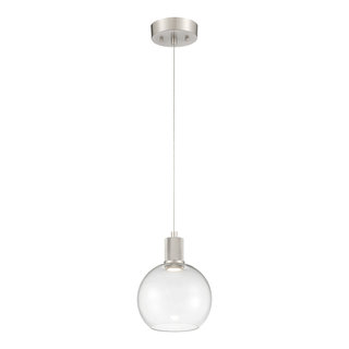 Port Nine LED Pendant, Brushed Steel - Transitional - Pendant Lighting ...