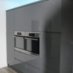 Nolte Soft Lac Papyrus Grey and White Handleless Kitchen - Modern ...